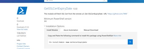 A Powershell Module To Get Remote Web Url Ssl Certificate Information Powershell Universe