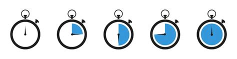 Premium Vector Set Of Timer Countdown Timer Icon Set Stopwatch Isolated Collection Icons With