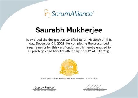 Saurabh Mukherjee On Linkedin Scrum Scrummasters Csmcertification