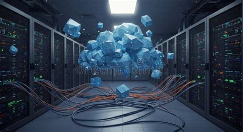 Cloud Based Data Storage Stock Illustration Illustration Of Computing