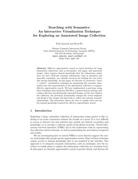 Pdf Searching With Semantics An Interactive Visualization Technique Pdf Searching With Semantics An Interactive Visualization Technique