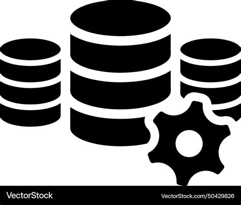 Database Management Icon Royalty Free Vector Image
