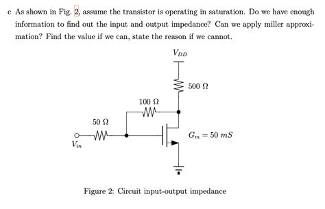 Solved C As Shown In Fig Assume The Transistor Is Chegg
