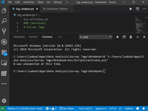 Activating Environment In Terminal Is Not Working Again In Dev Build Issue Microsoft