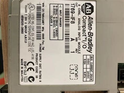 1769 IF8 Allen Bradley CompacLogix 8 Channel Analog Module At 40000 Piece Allen Bradley Plc