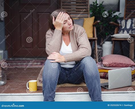 Anxious Angry Female Splash Hands Unable To Access Database On Laptop Forgetting Password Having