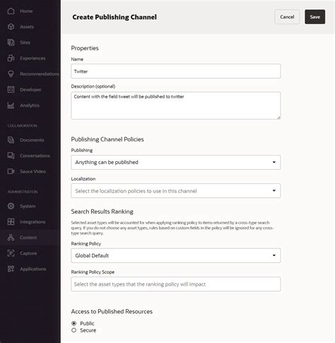 How To Oracle Content Management Automating Social Posts Twitter Linkedn Etc