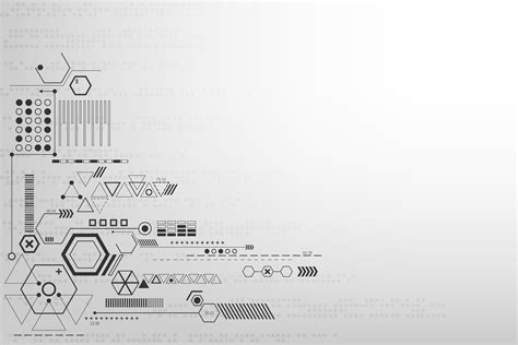 Black And White Geometric Abstract Tech Concept 680576 Vector Art At Vecteezy