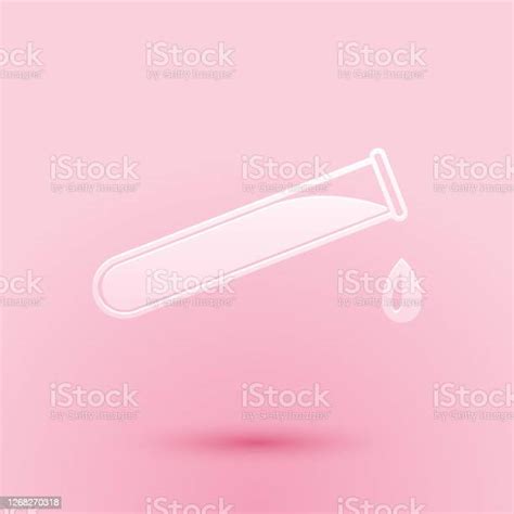 종이 컷 테스트 튜브 및 플라스크 분홍색 배경에 고립 된 화학 실험실 테스트 아이콘 종이 아트 스타일 벡터 0명에 대한 스톡 벡터 아트 및 기타 이미지 Istock