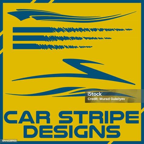부족 하 고 멋진 자동차 스트라이프 디자인 설정합니다 접착 비닐 스티커 디자인 스포츠 레이스에 대한 스톡 벡터 아트 및 기타