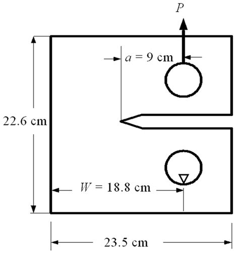 Geometrical Dimensions For The Compact Tension Specimen Download Scientific Diagram