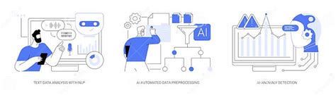Ai Automation In Data Analysis Abstract Concept Vector Illustrations
