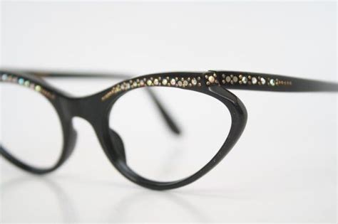 Small Rhinestone Cat Eye Glasses Unused Cat Eye Eyeglasses Etsy Cat