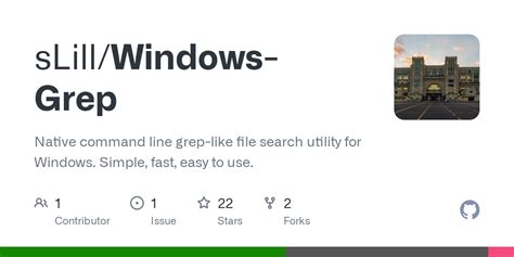 Github Slillwindows Grep Native Command Line Grep Like File Search Utility For Windows