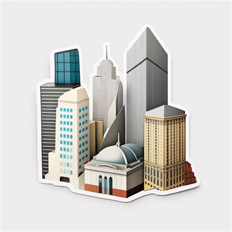 Architecture Buildings Stickers Towers Sticker