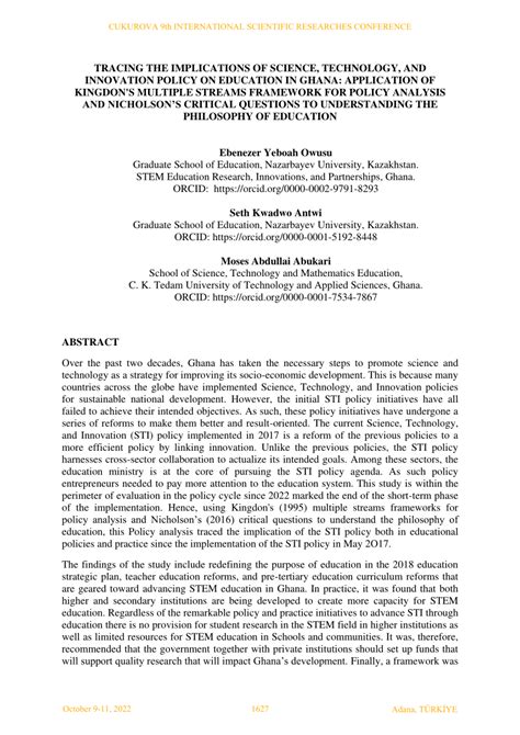 Pdf Tracing The Implications Of Science Technology And Innovation