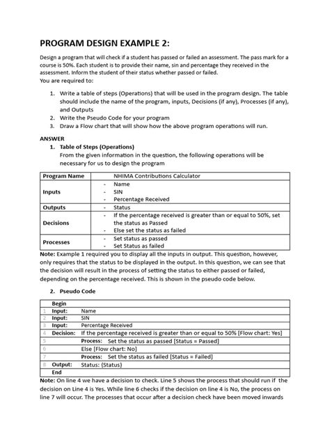 Program Design Example 2 Pdf Applied Mathematics Computer Science