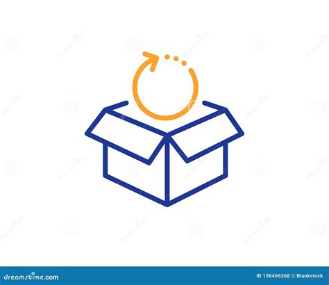 Return Package Line Icon Delivery Parcel Sign Cargo Goods Box Vector Stock Vector