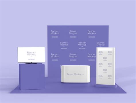 전시 및 홍보 스탠드 모형 프리미엄 Psd 파일