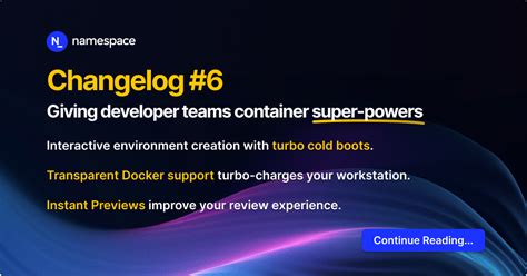 Namespace Changelog 6