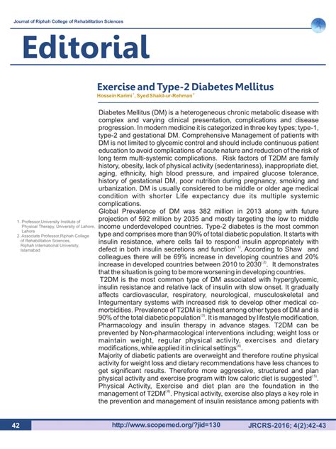 Pdf Exercise And Type 2 Diabetes Mellitus