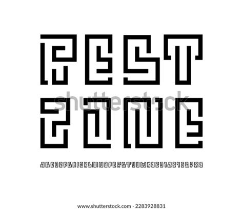 Digital Font Alphabet Segment Line Minimal Stock Vector Royalty Free 2283928831 Shutterstock