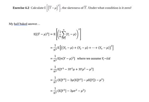 Skewness Of Sample Mean Reconometrics
