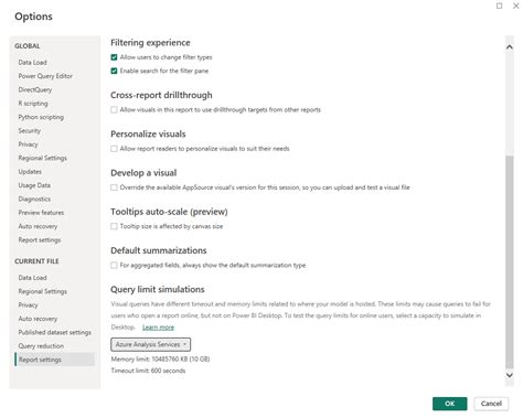 Set Visual Query Limits In Power Bi Desktop Power Bi Microsoft Learn
