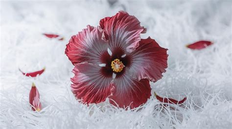 Hibiscus On White Background Generativr Ai Premium Ai Generated Image