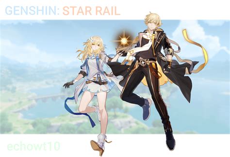 Stelle Lumine And Caelus Aether R Genshin Impact