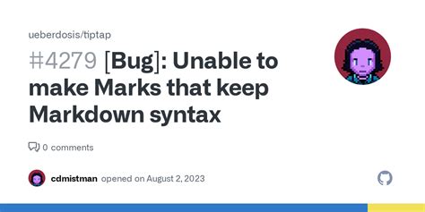 Bug Unable To Make Marks That Keep Markdown Syntax · Issue 4279