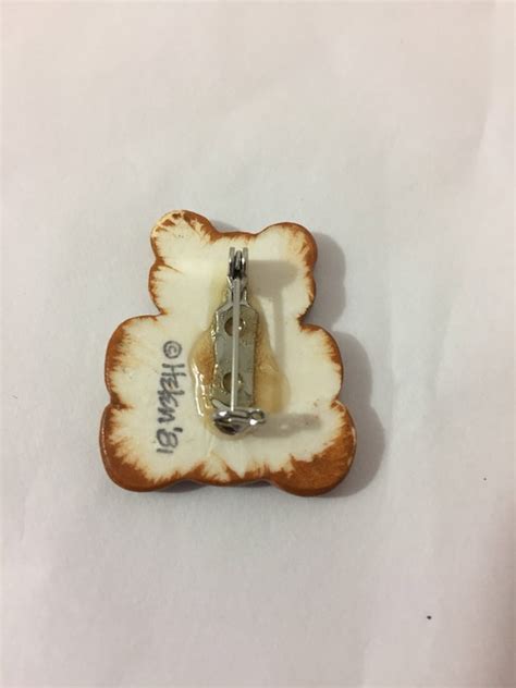 Adorable Vintage Bear Pin ~ Featuring A Cute Bear Wea Gem