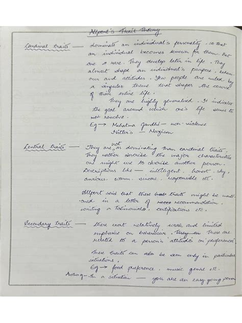 Allports Trait Theory Pdf