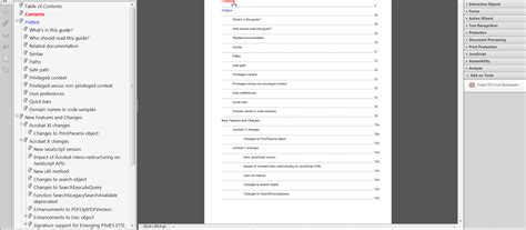Custom Made Scripts For Adobe® Products Acrobat Create Table Of