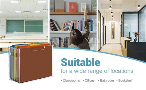 Dinghuo Acrylic File Folder Organizer Hanging File Organizer Box File Holder With