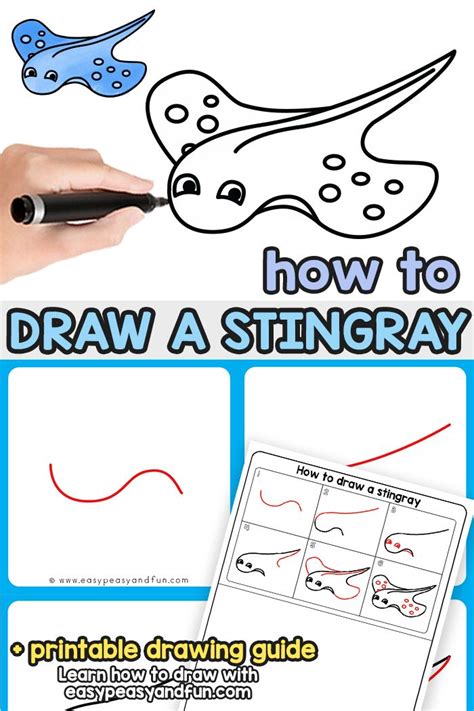 How To Draw A Stingray Step By Step Drawing Word Searches