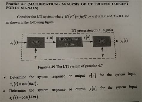 Solved Practice MATHEMATICAL ANALYSIS OF CT PROCESS Chegg