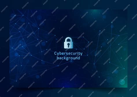 Premium Vector Cybersecurity Background With Network Connection Gradient