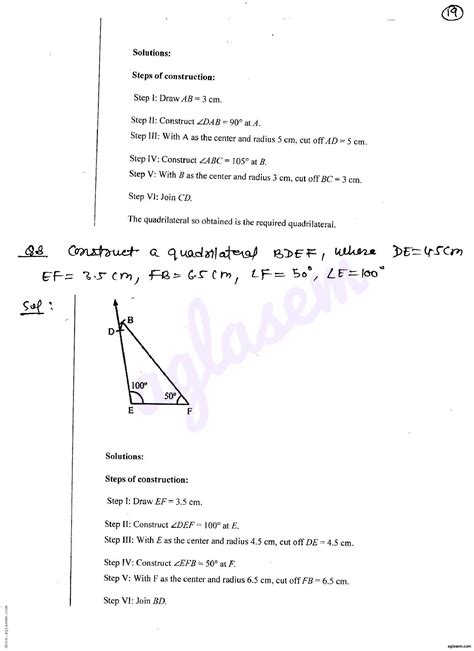 RD Sharma Solutions For Class Practical Geometry Constructions Exercise PDF RD Sharma