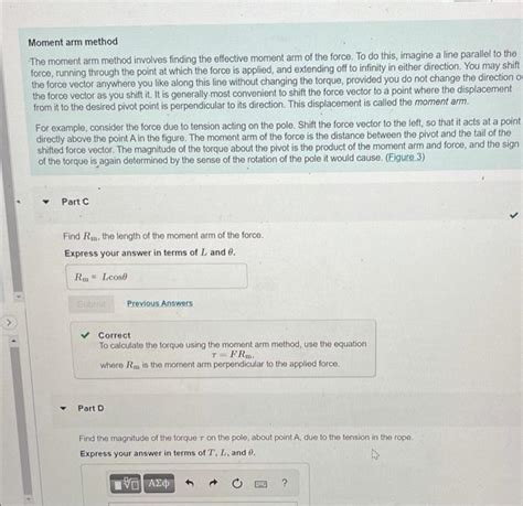 solved vcii tu assist calculating torques using two