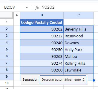 Dividir Una Celda en Dos o Más Columnas en Excel y Google Sheets