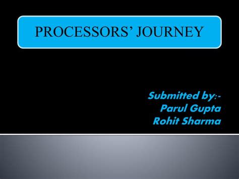 Presentation On Computer Processor Pptx