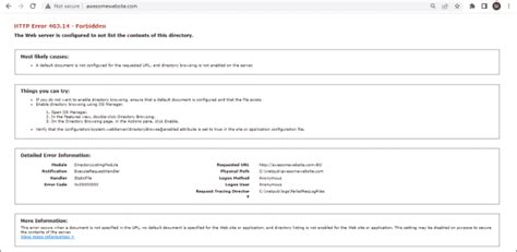 Troubleshoot Error 40314 Forbidden In Iis 4sysops