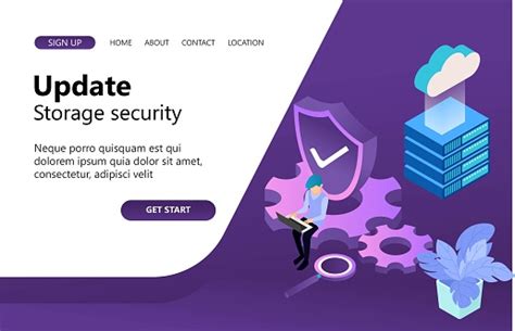 클라우드 서버 보안 프로그래머의 그림 방문 페이지 전단지 인포 그래픽 및 기타 그래픽 관련 자산벡터에 적합 3차원 형태에 대한 스톡 벡터 아트 및 기타 이미지 Istock