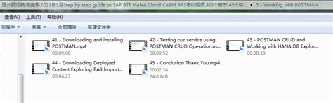 国外顾问英语授课 2023年3月step by step guide to sap btp hana cloud capm bas培训视频 共