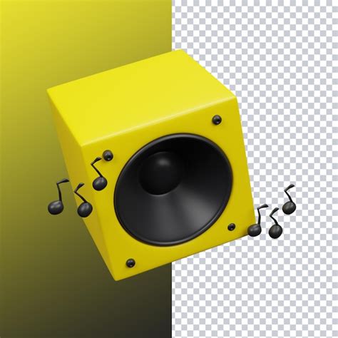 Premium Psd 3d Rendering Of Speaker For Social Media