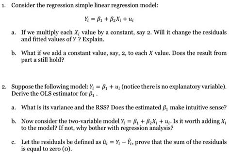 SOLVED Texts 1 Consider the simple linear regression model Y β0