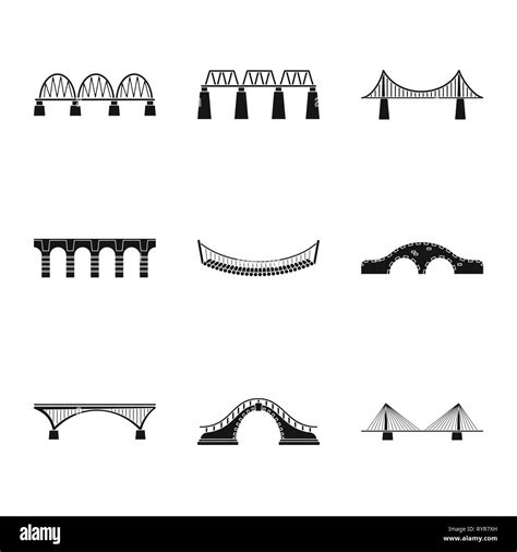 Vector Design Of Construct And Side Logo Set Of Construct And Bridge Stock Vector Illustration
