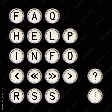 Typewriter Keys Vector