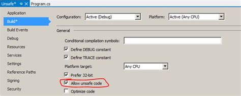 pointers and unsafe code